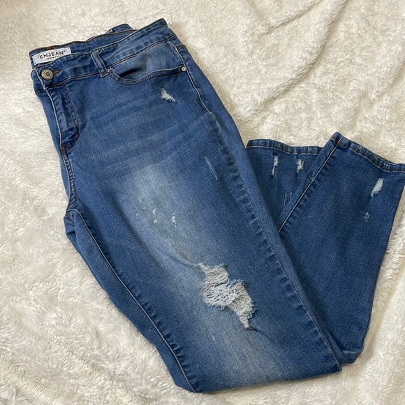 Enjean | Pants & Jumpsuits | E Jean Denim Co Jeans With Holes And ...